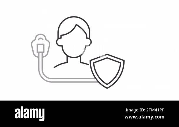 Animated critical illness linear icon. Medical insurance. Healthcare ...