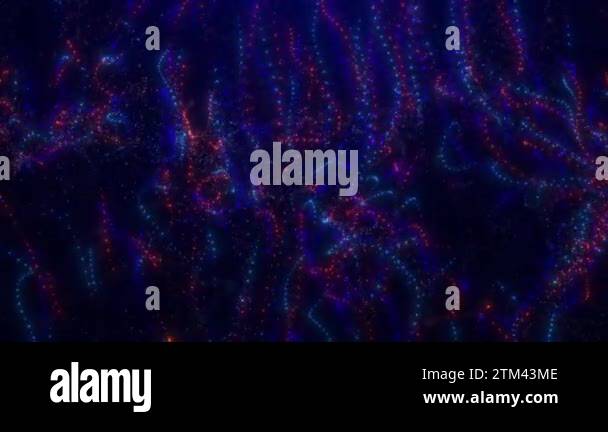 Abstract digital dynamic particle waves with light motion lights ...