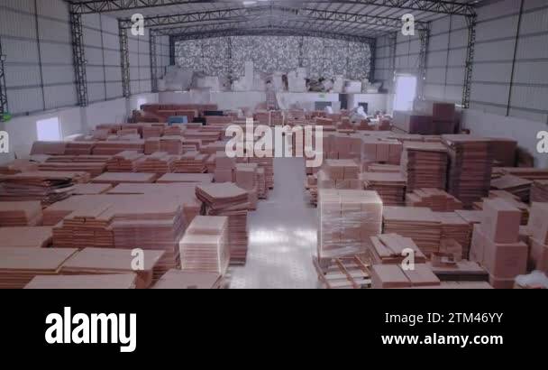 Modern warehouse concept. Large warehouse of a modern factory ...