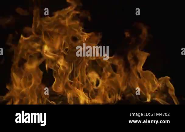 Fire flames, red and yellow, thermal energy at the fuel. Burn lights on ...