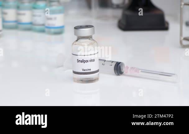 smallpox virus vaccine in a vial, immunization and treatment of ...