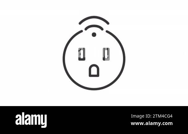 Animated Smart Socket Linear Icon Remote Controlled Power Switch