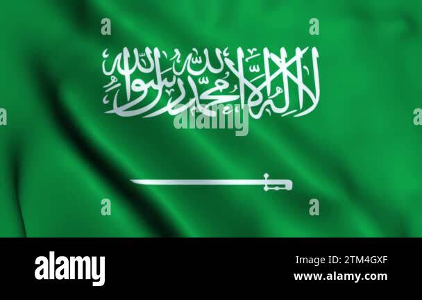 Saudi Arabia waving flag Saudi Arabia National closeup 3D gradient ...
