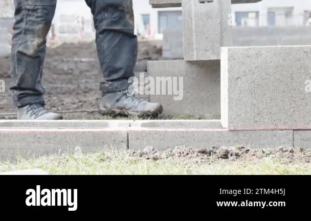 Construction formwork shuttering pouring concrete Stock Videos ...