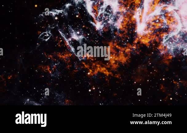 Loop space flight deep space exploration travel to The sparking orange ...