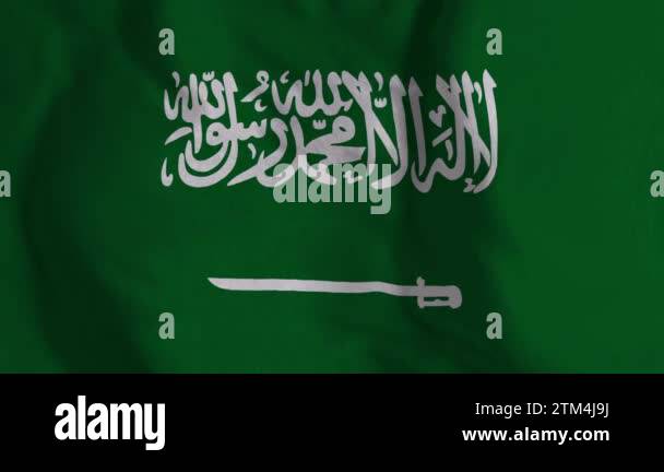 Saudi Arabia flag. Seamless loop animation of the Saudi Arabia flag. 4K ...