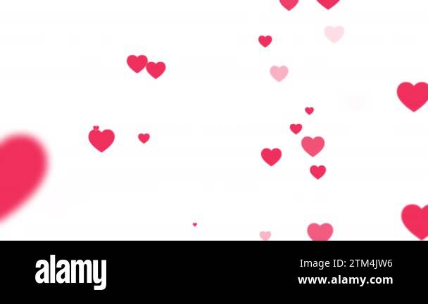 Red Hearts motion for Valentine's day Greeting love video. 4K Romantic ...