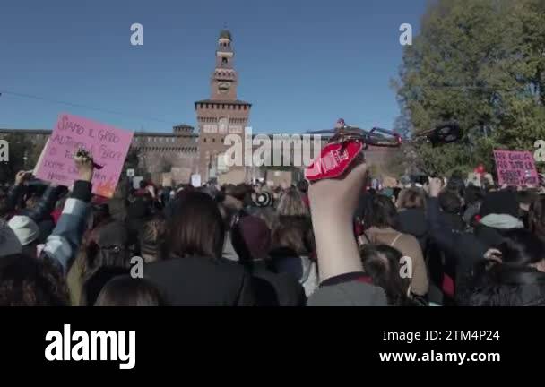 Europe, Italy, Milan 11-25-2023- November 25th world day against ...