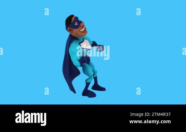 Funny cartoon character superhero dancing - 3d animation Stock Video ...