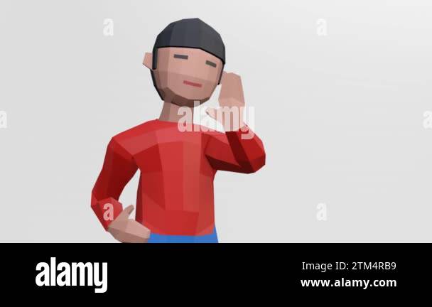 3d render animation of cartoon people thinking and making decision ...