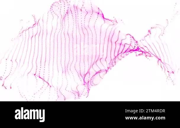 Animated pink wavy particles mesh background, pink dots background ...