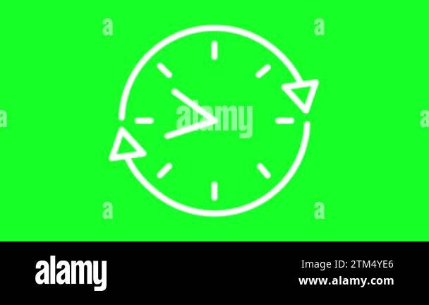 Animated Time Period White Line Icon Wait Animation For Website Loop