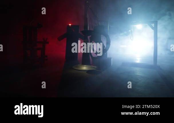 Legal law or crime and execution concept. Death penalty miniatures on ...