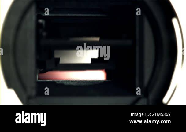 The mechanism of operation of broken camera shutters. Macro shot ...