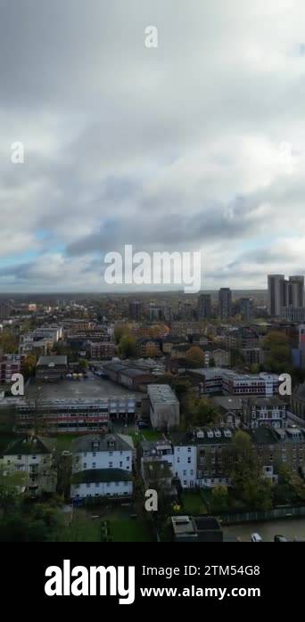 High Angle View of West Croydon London Capital City Tour During Cloudy ...