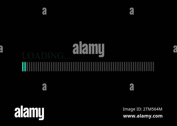 Loading Bar Animation On Black Screen Glitchy Loading Bar Computer Loading Screen With Glitch
