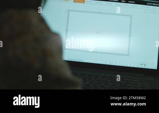 Architect sketching a home design architecture project on a computer ...