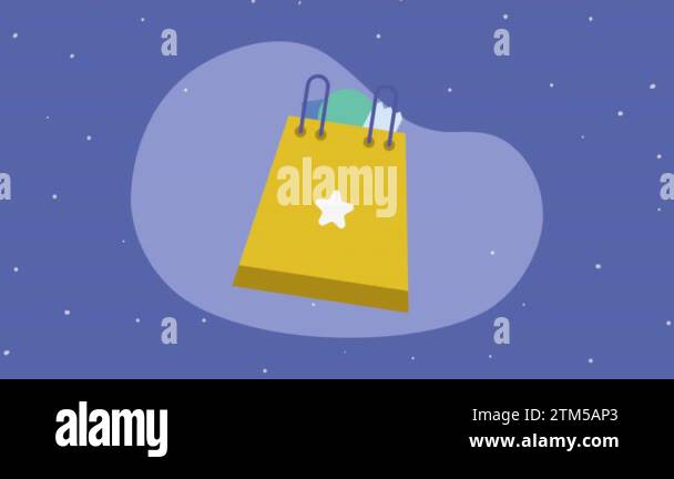 shopping bag papper commercial animation ,4k video animated Stock Video ...