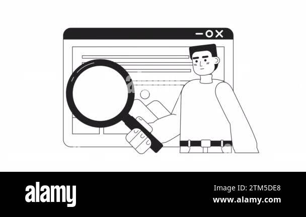Animated Mono Debug Web Application Software Developer Testing App 2d