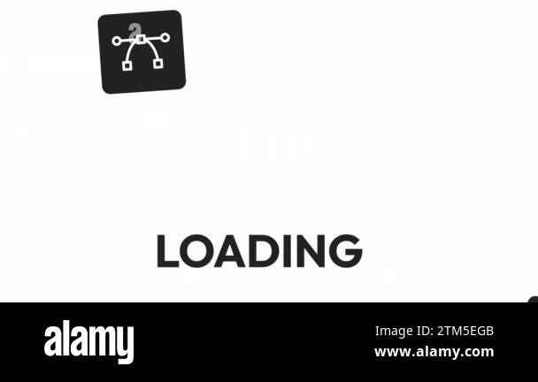 Animated bw web dev buttons loader. Website build. Flash message 4K ...