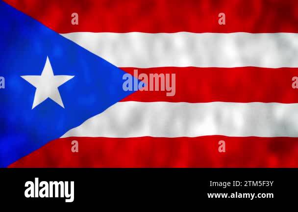 The flag of the State of Puerto Rico. Puerto Rico flag. National 3d ...