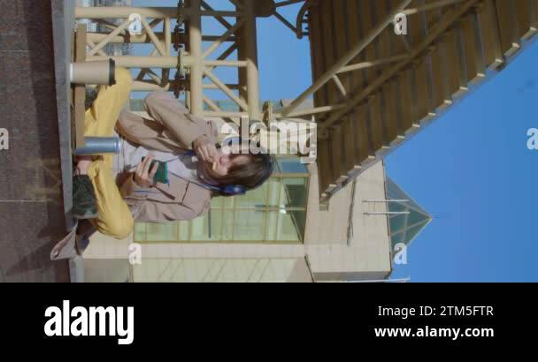 Teenage girl eating pizza outdoors. Youth addiction to junk food and ...