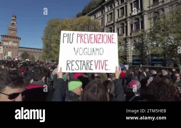 Europe, Italy, Milan 11-25-2023- November 25th world day against ...