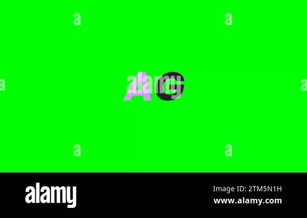 AG animated logo with green screen background Stock Video Footage - Alamy