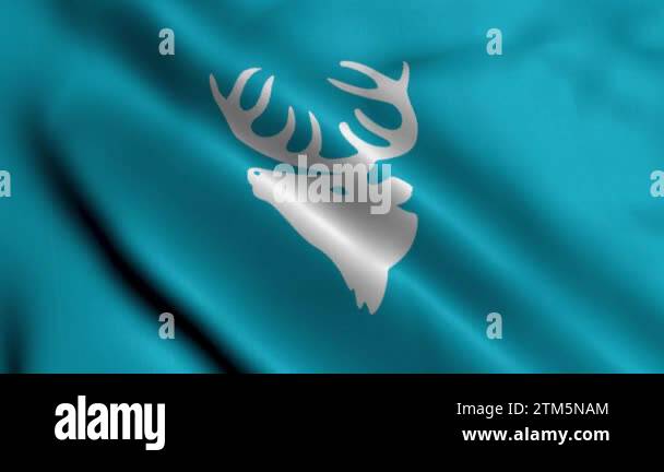 Hitra Municipality Flag Norway. Waving Fabric Satin Texture Norwegian ...