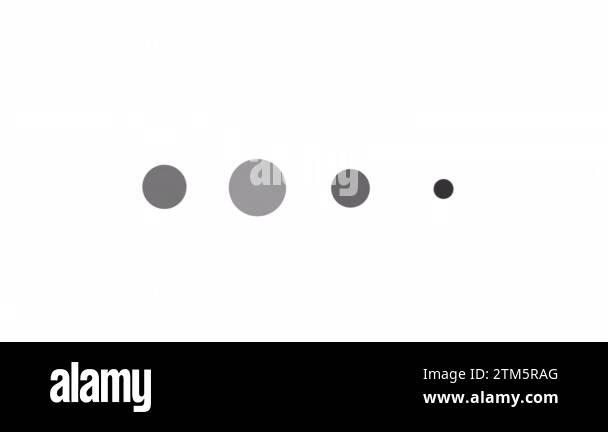 Animated 4 dots blinking loader. Ellipsis. Simple black and white ...