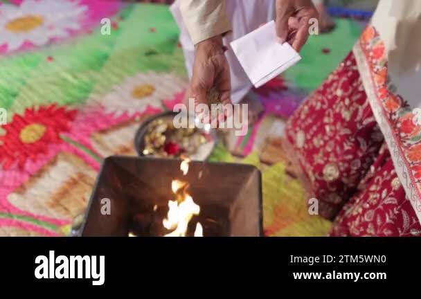 Agni kund . Traditional fire pit of Indian culture and Hindu wedding ...