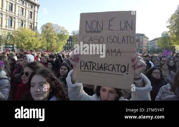 Europe, Italy, Milan 11-25-2023- November 25th world day against ...