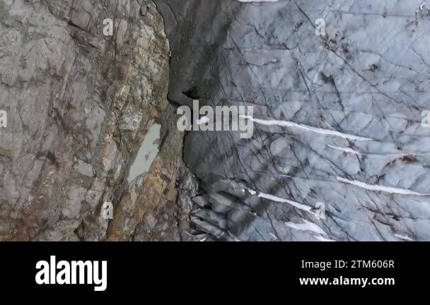Alpine texture and pattern. Top view of the mountain rock texture ...