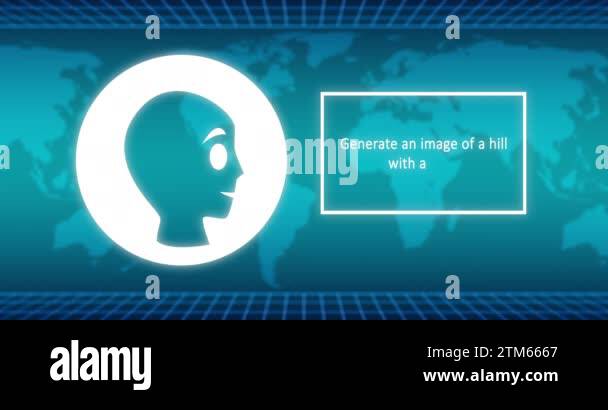 Animation Of Binary Coding Over Digital Ai Chat And World Map Global Ai Image Generation