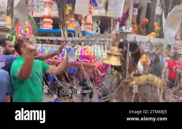 Hindu Devotees wearing kavadi celebrate birthday of Murugan during ...