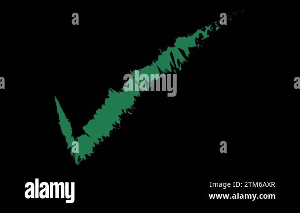 Check mark in green and cross in red 3D animation with transparent ...