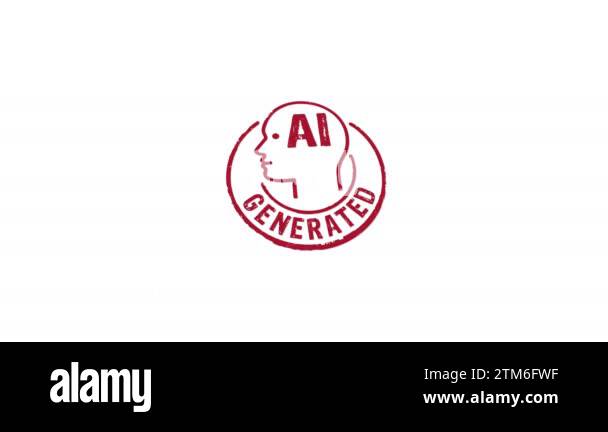 AI generated stamp and hand stamping impact isolated animation ...
