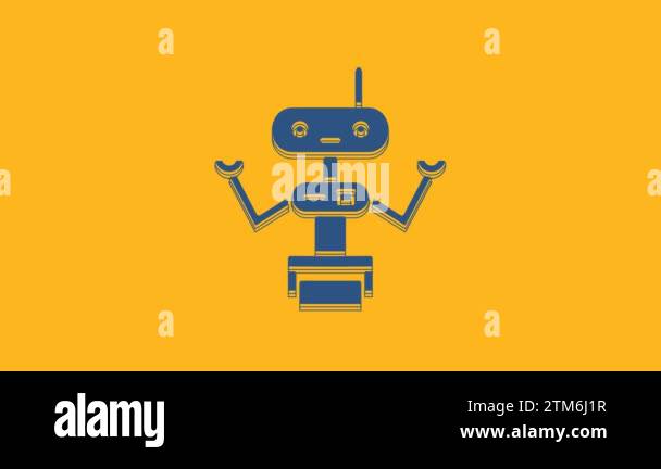 Blue retro robot icon Stock Videos & Footage - HD and 4K Video Clips ...