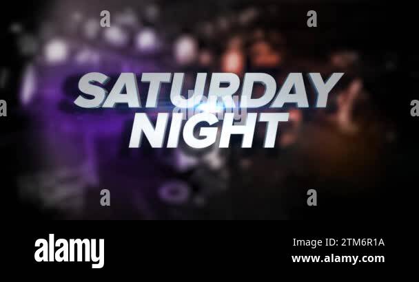 Dynamic Saturday Night Title Page Background Animation Stock Video ...