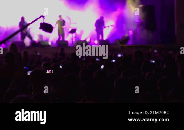 Rock concert crowd stage purple Stock Videos & Footage - HD and 4K ...
