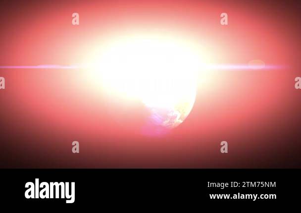 Satellite view of majestic devastating explosion after asteroid hits ...