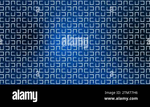 Animated Moving geometrical shapes square pattern over Royal blue ...