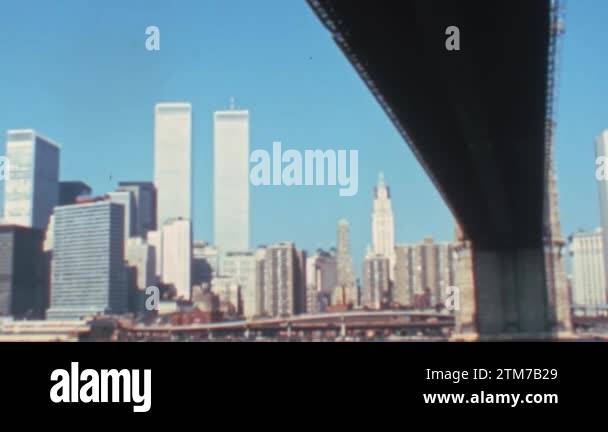 Twin Towers of World Trade Center WTC from point of view POV of boat ...