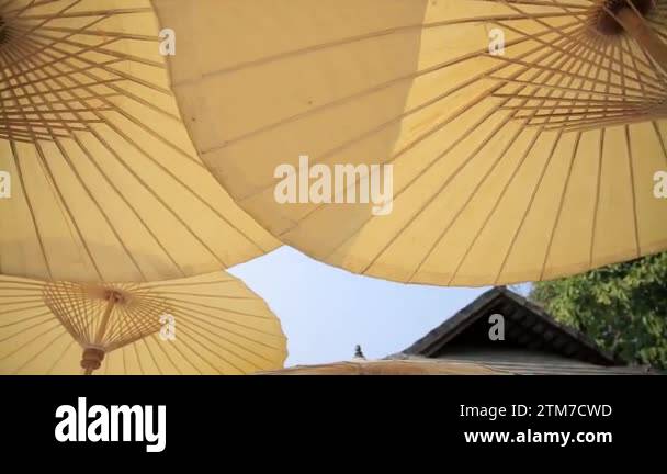 Vintage beach umbrella parasol Stock Videos & Footage - HD and 4K Video ...