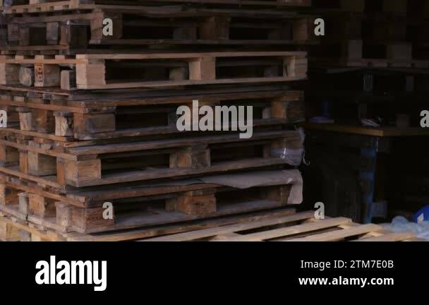 Pallet rack warehouse, logistics center. Huge, large modern warehouse ...