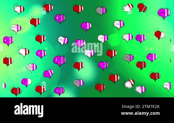 Seamless. love pattern with nice lettering calligraphy text and hearts ...