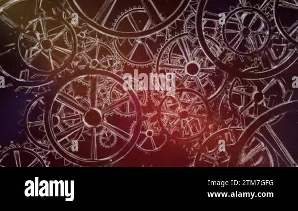 Zoom Gears outline in Space 4K Loop Stock Video Footage - Alamy