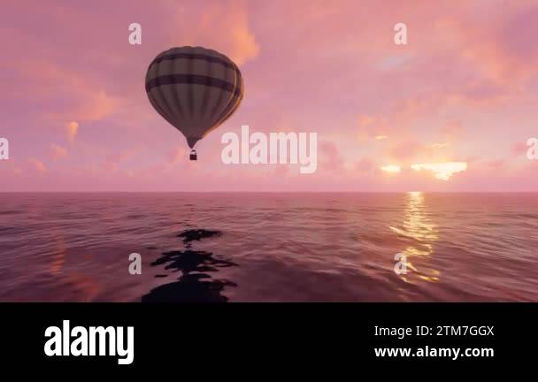Hot air balloon over sea Stock Videos & Footage - HD and 4K Video Clips ...