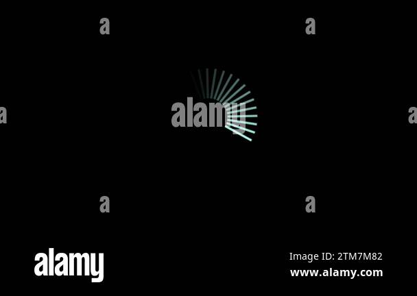 Loading circle animation on black transparent background with alpha ...