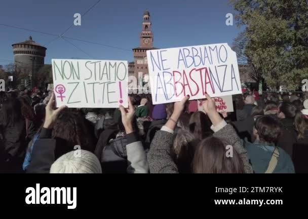 Europe, Italy, Milan 11-25-2023- November 25th world day against ...